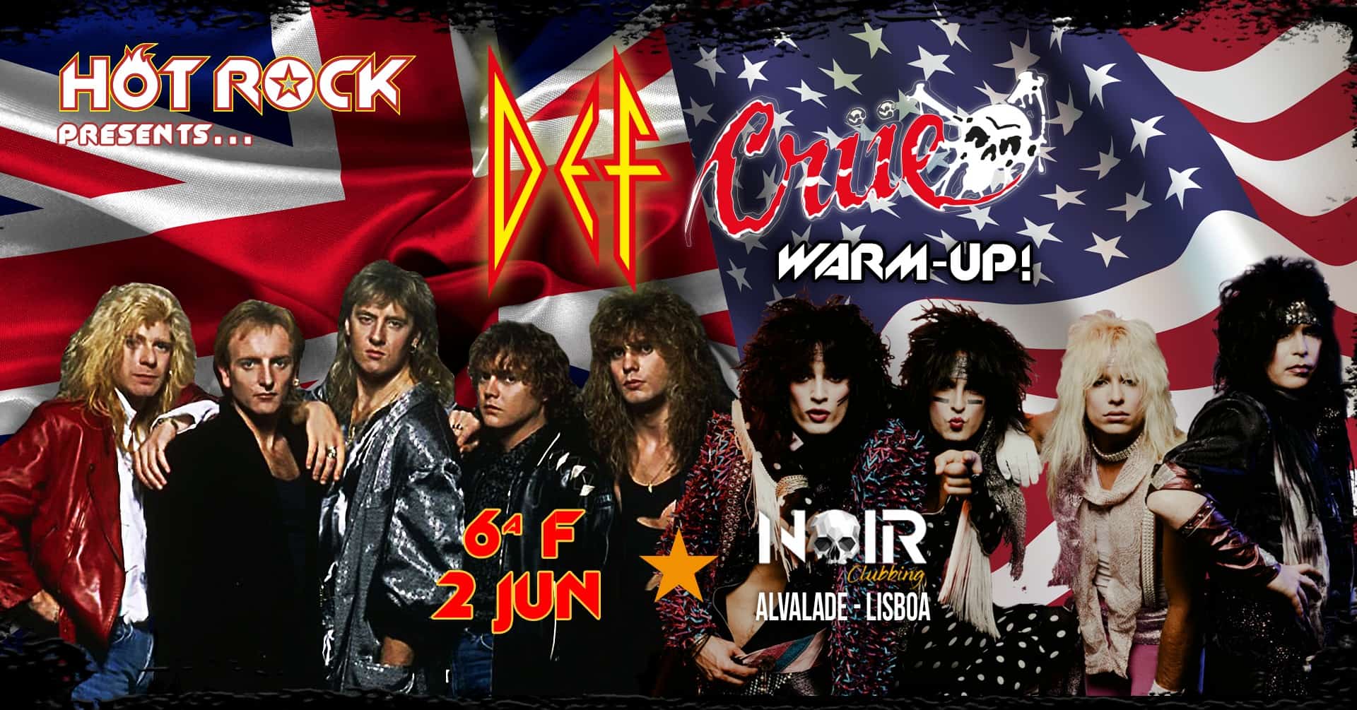 Hot Rock - Def Leppard + Mötley Crüe Warm-Up - Eventos em Lisboa