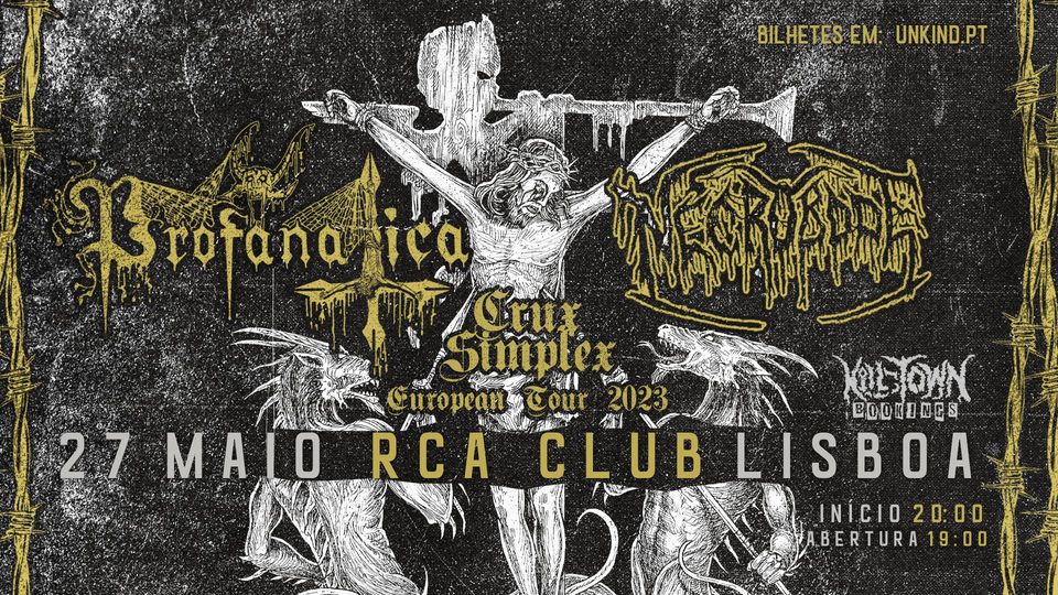 PROFANATICA (us) + NECROBODE (pt) - Lisboa | RCA Club - Eventos em Lisboa
