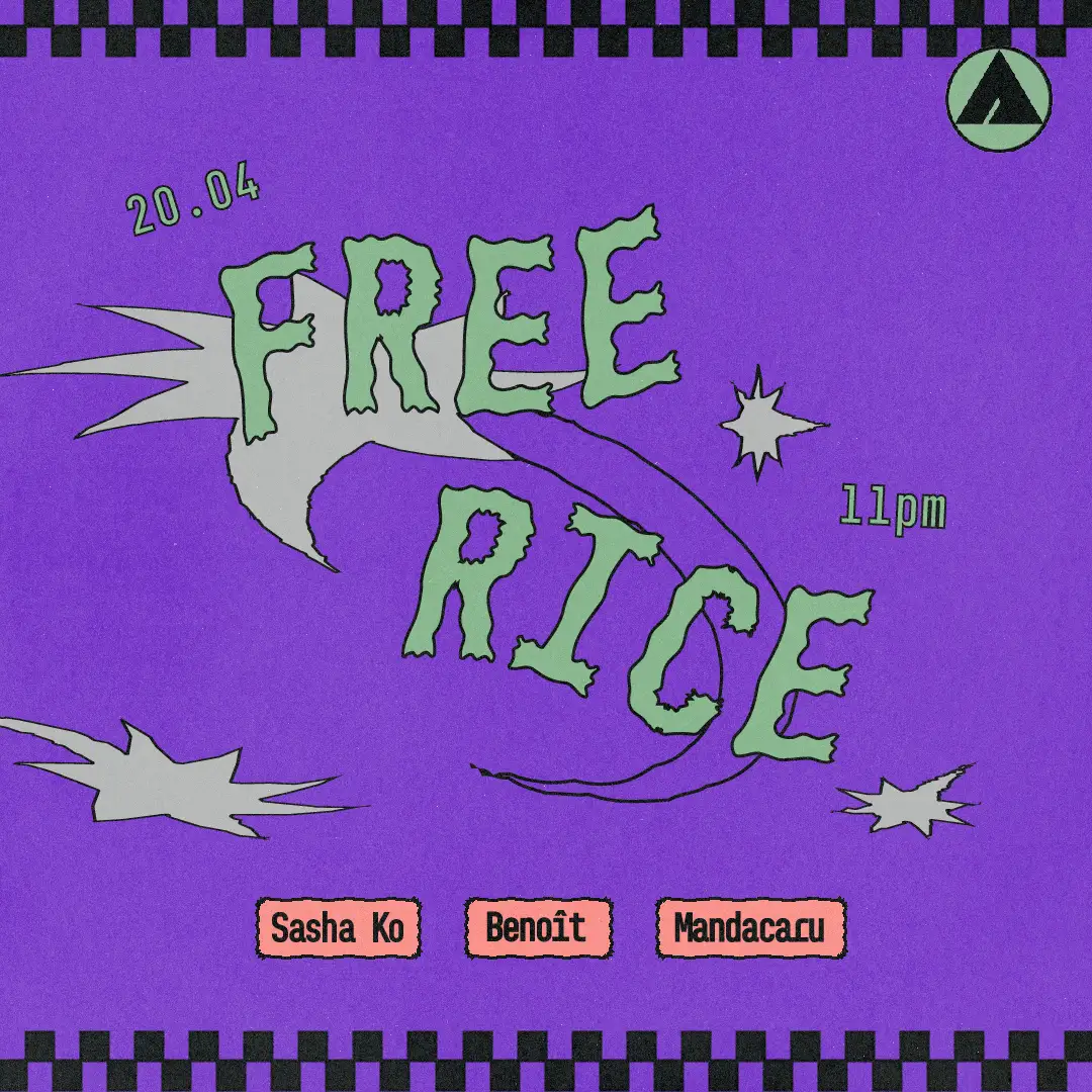 Free Rice - Sasha Ko x Benoît x Mandacaru - Eventos em Lisboa