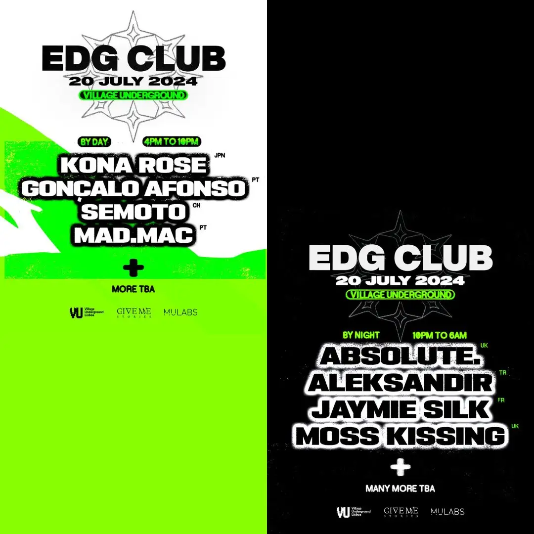 EDG CLUB - DAY N' NIGHT - Eventos em Lisboa