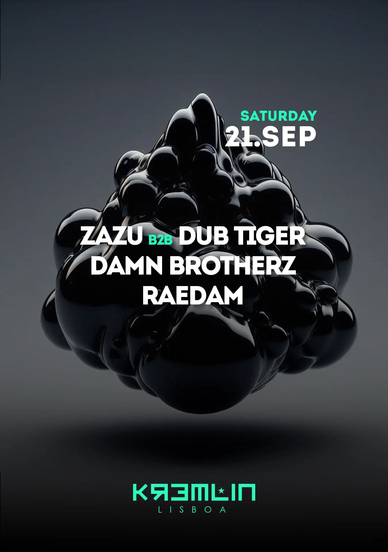 Zazu b2b Dub Tiger, Damn Brotherz, Raedam - Eventos em Lisboa