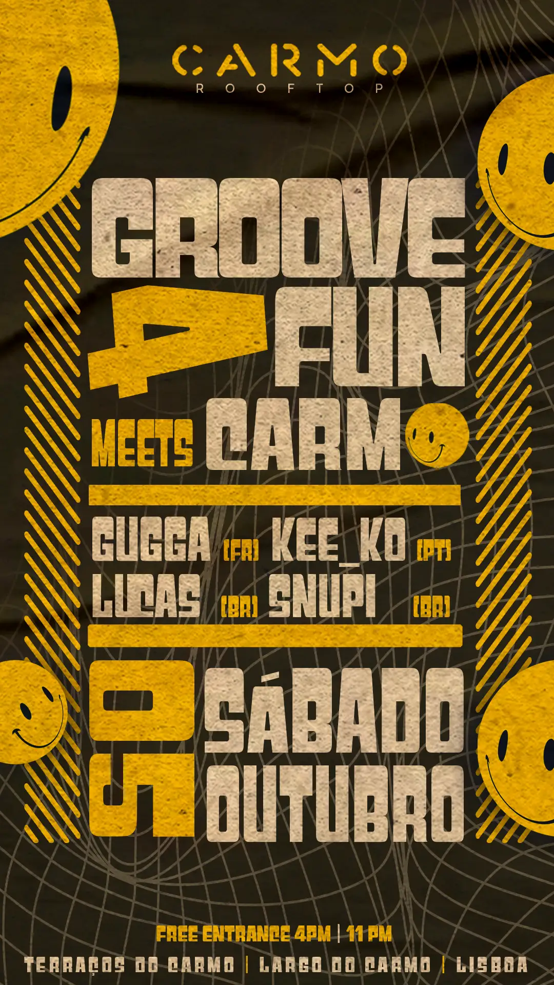 groove4fun W/ La Gugga - Carmo Rooftop - Eventos em Lisboa