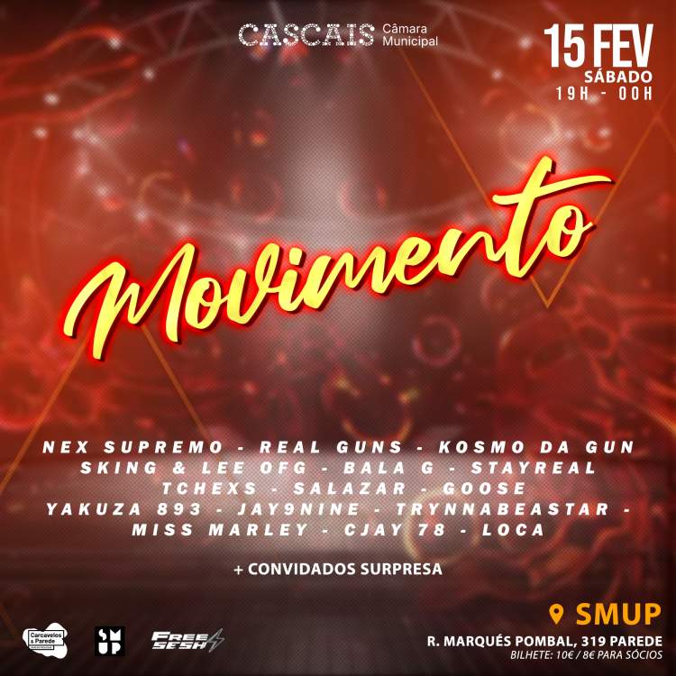 MOVIMENTO Noite de Hip-Hop SMUP - Eventos em Lisboa